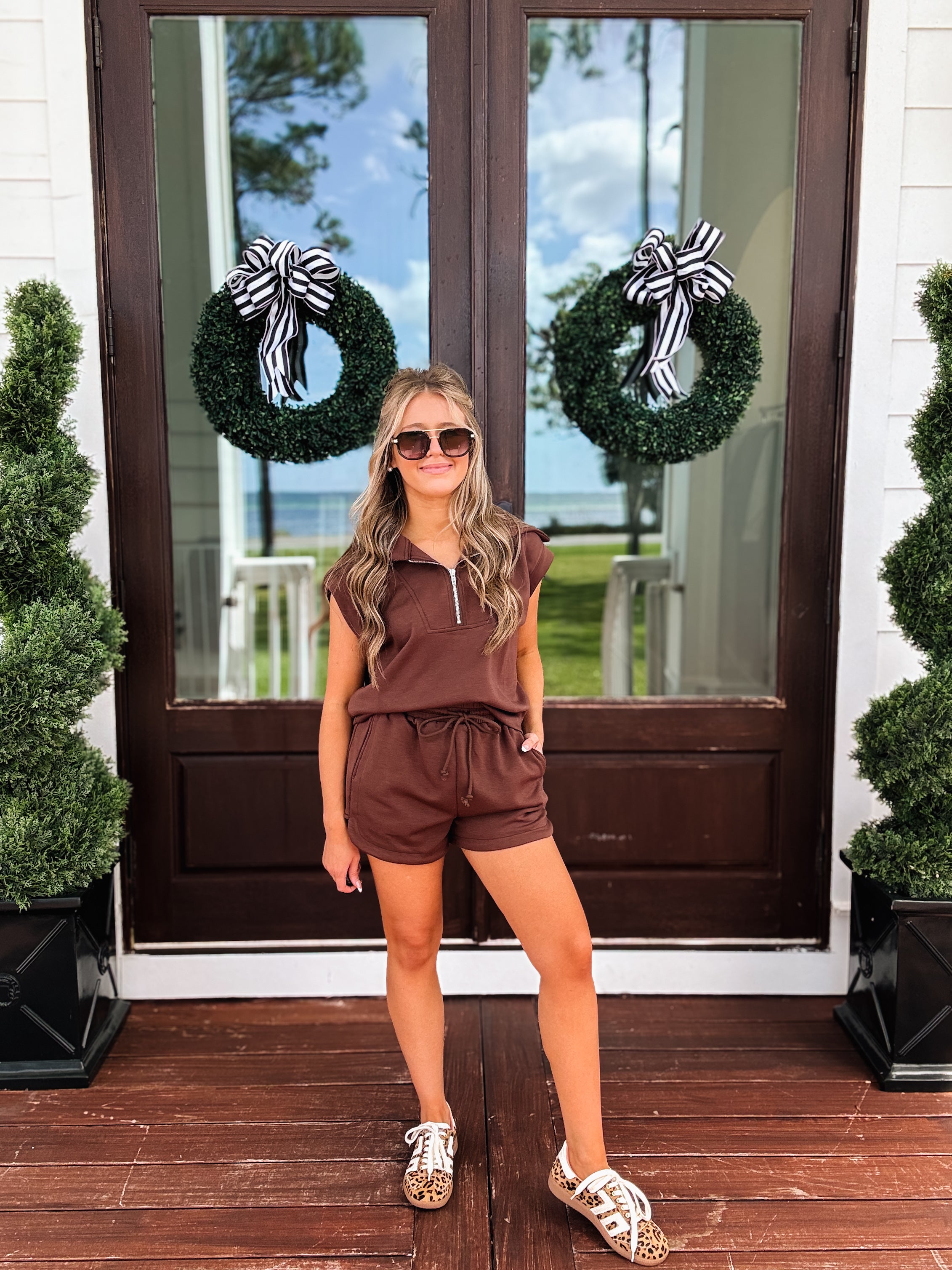 Blake Short Set In Choco – Magnolias Boutique PSJ